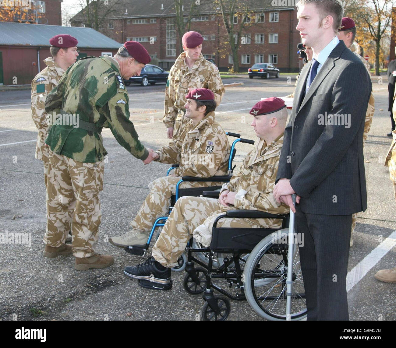 The Prince of Wales meets LCpl Stuart Hale, Cpl Stuart Pearson and ...