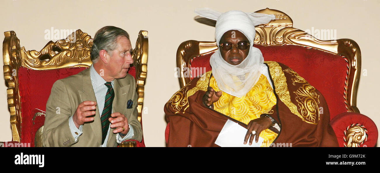 The Prince of Wales, meets the Emir of Zazzau in his Palace in Zaria ...