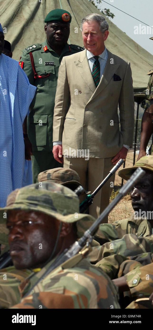 The Prince of Wales during his visit to Jaji Peacekeeper military ...