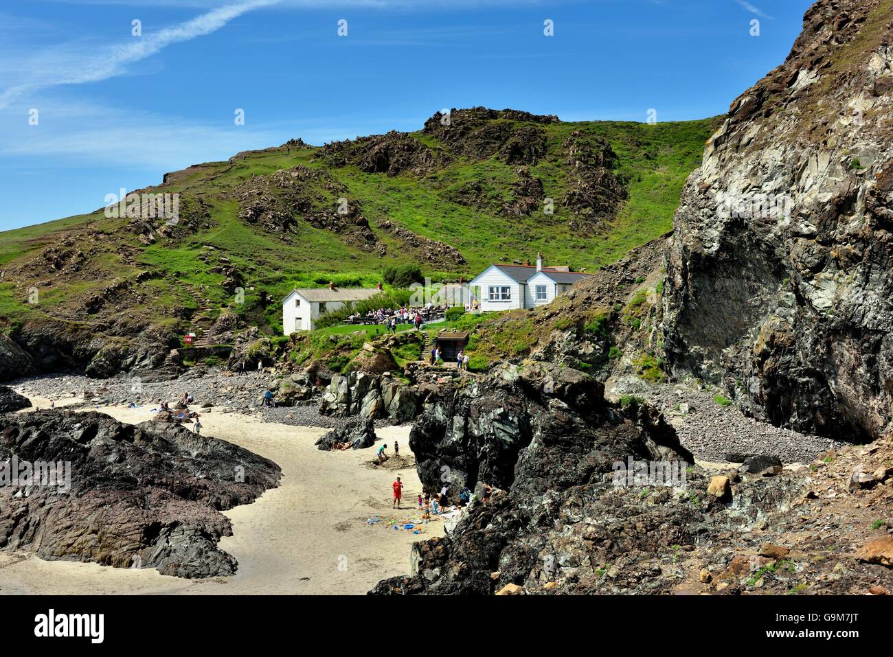 Kynance Cove on the Lizard Peninsula Cornwall England UK Stock Photo ...