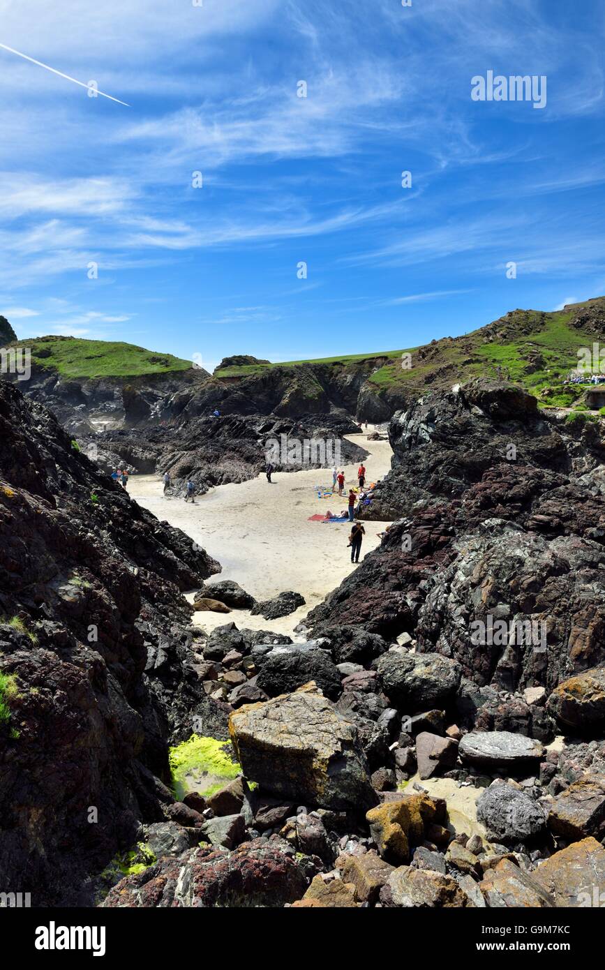 Kynance Cove on the Lizard Peninsula Cornwall England UK Stock Photo ...