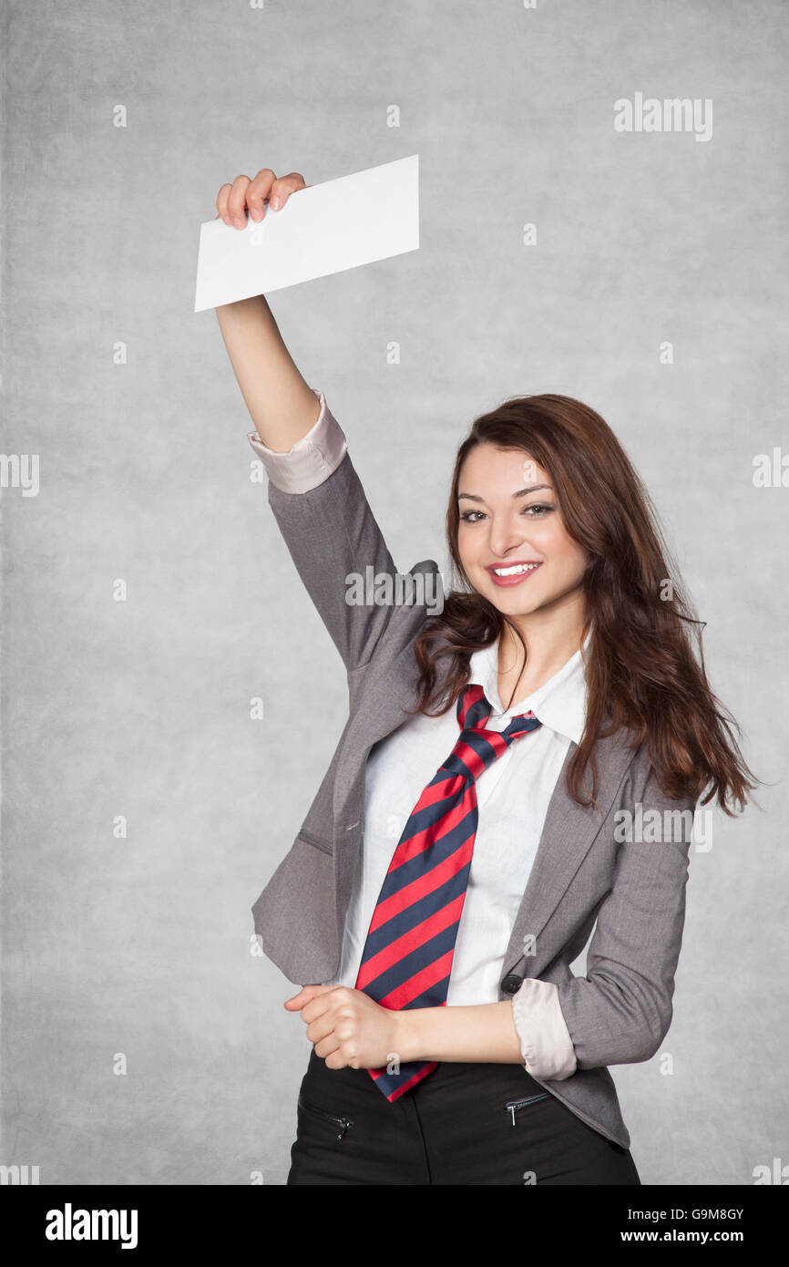business woman with a bribe in hand Stock Photo - Alamy