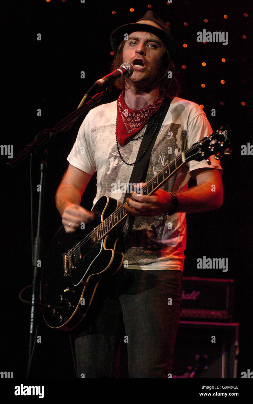 Xfm WinterWonderland concert. Boy Kill Boy frontman Chris Peck performs ...
