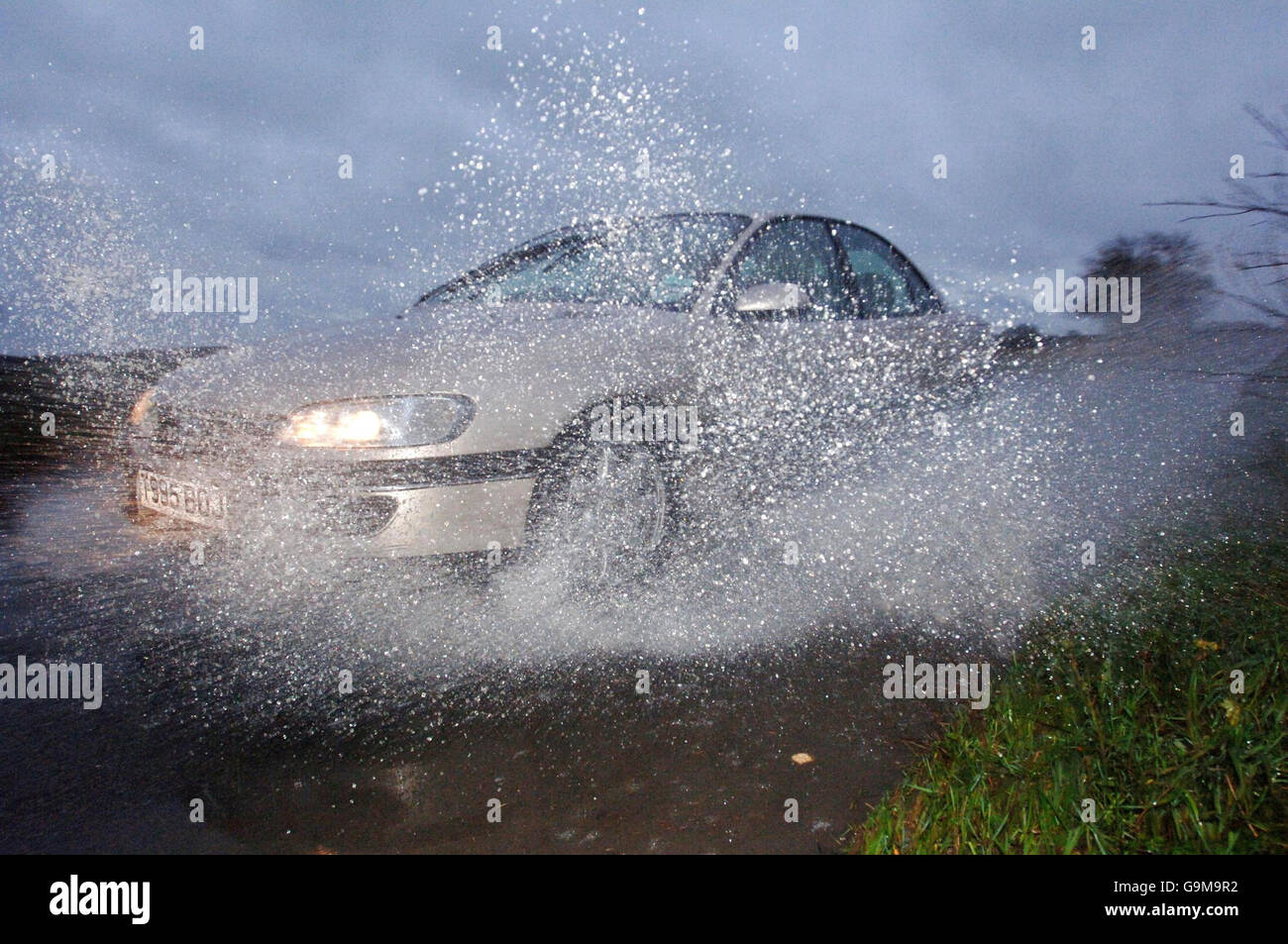 Difficult driving conditions for a motorist near Nailsworth ...