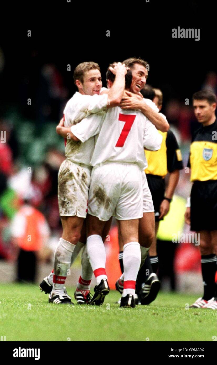 Marek kozminski c and tomasz iwan r celebrate victory hi-res stock ...