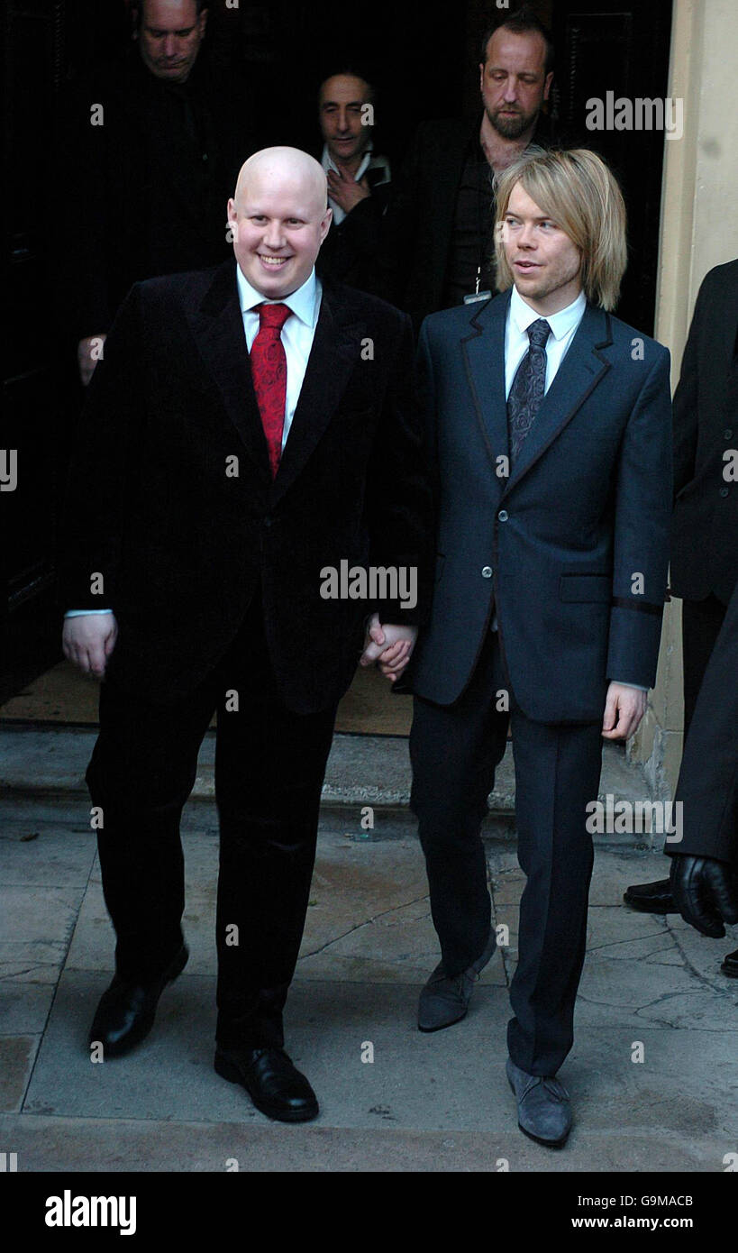 Matt Lucas and Kevin McGee Civil Ceremony - London Stock Photo - Alamy