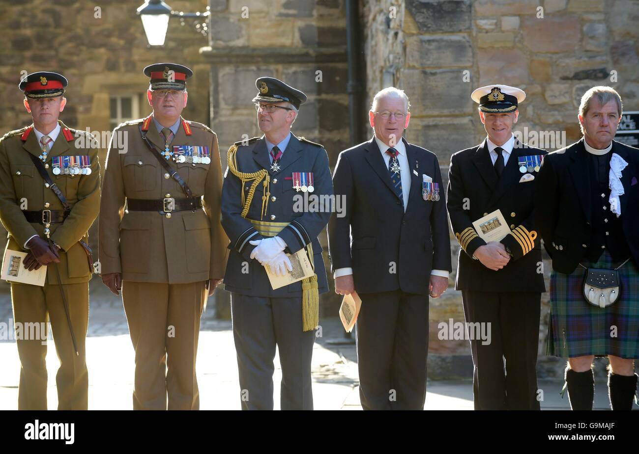 Dignitaries and servicemen during a special service, which followed an ...
