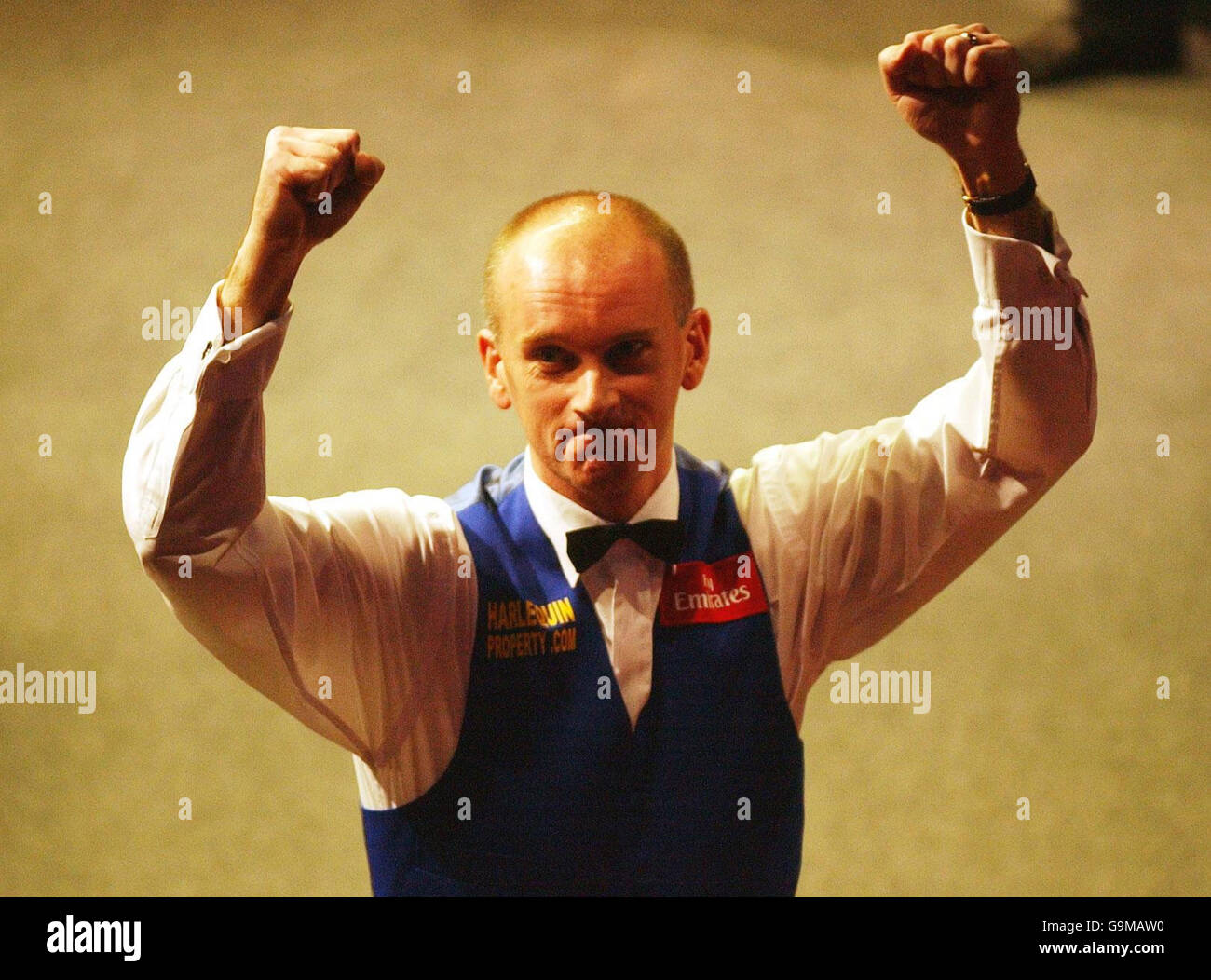 England's Peter Ebdon celebrates after beating Scotland's Stephen ...