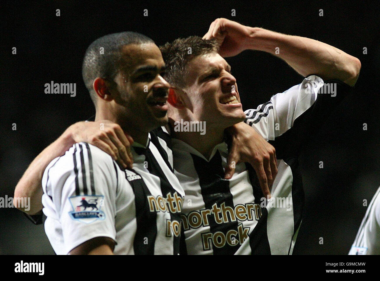 Newcastle United's James Milner (right) celebrates scoring during the ...