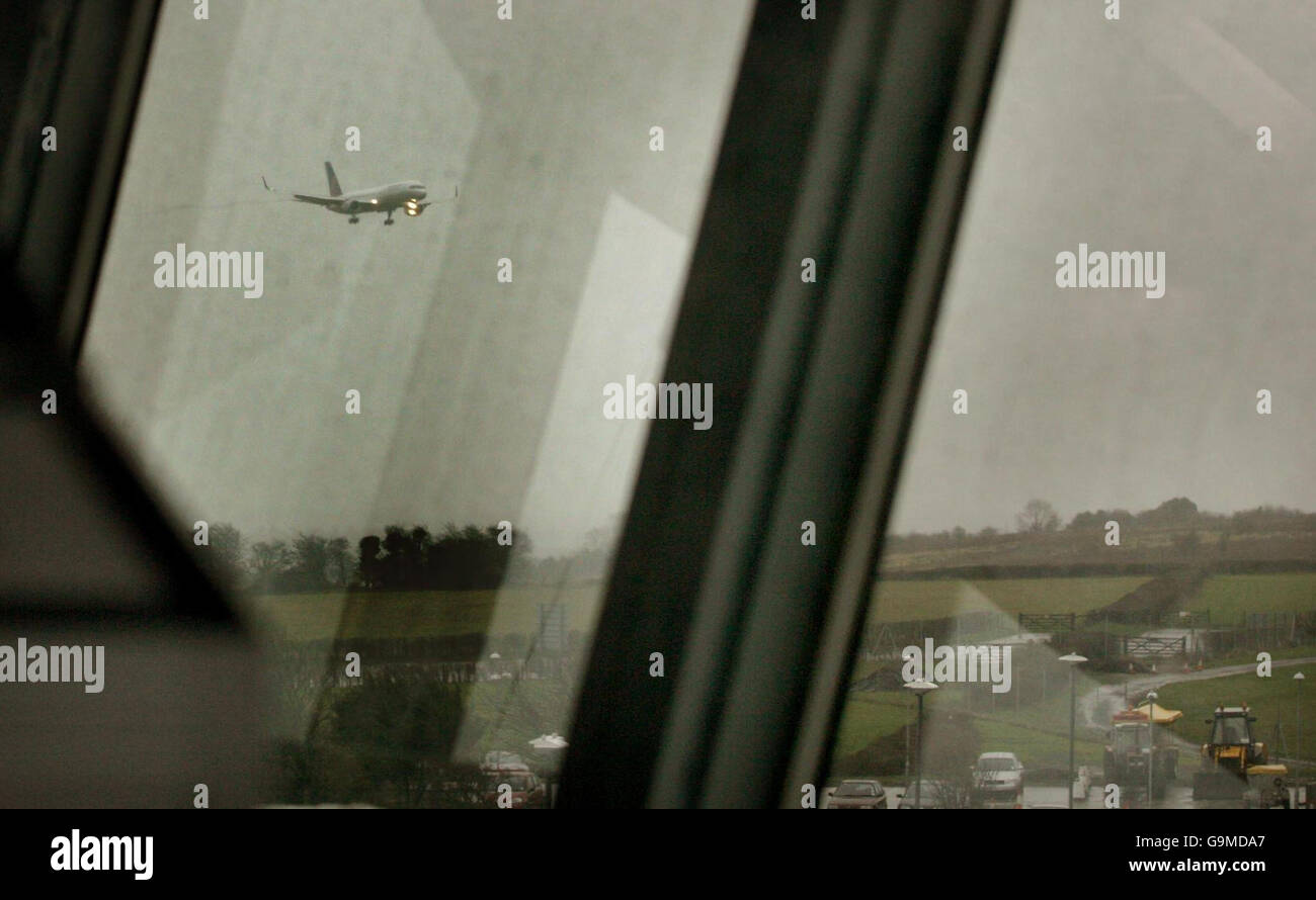 Bristol airport runway reopens Stock Photo - Alamy