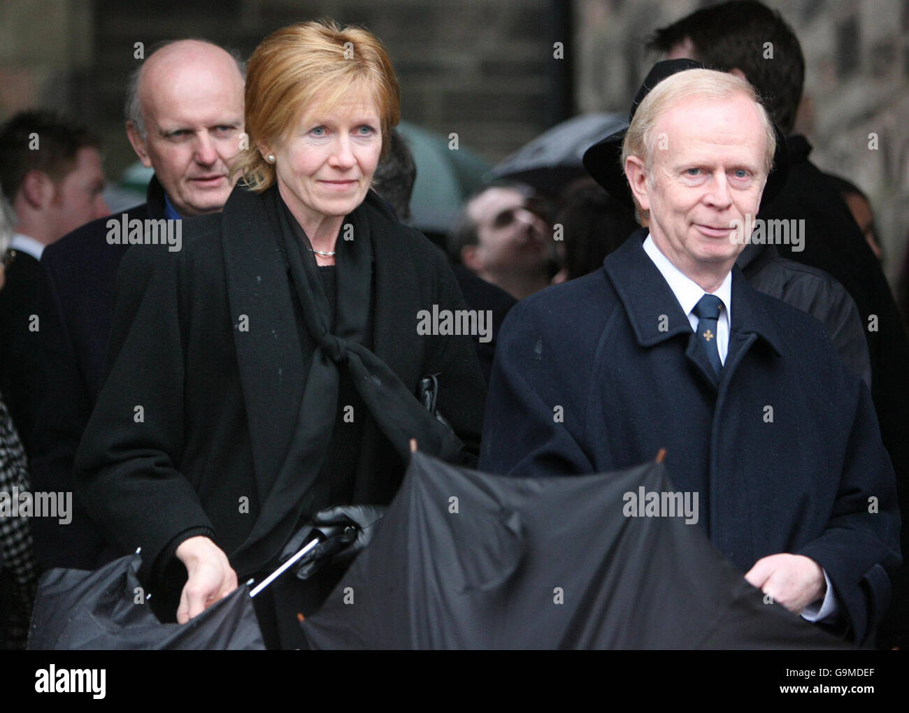 Attending the funeral of former Ulster Unionist MP Sir Cecil Walker ...