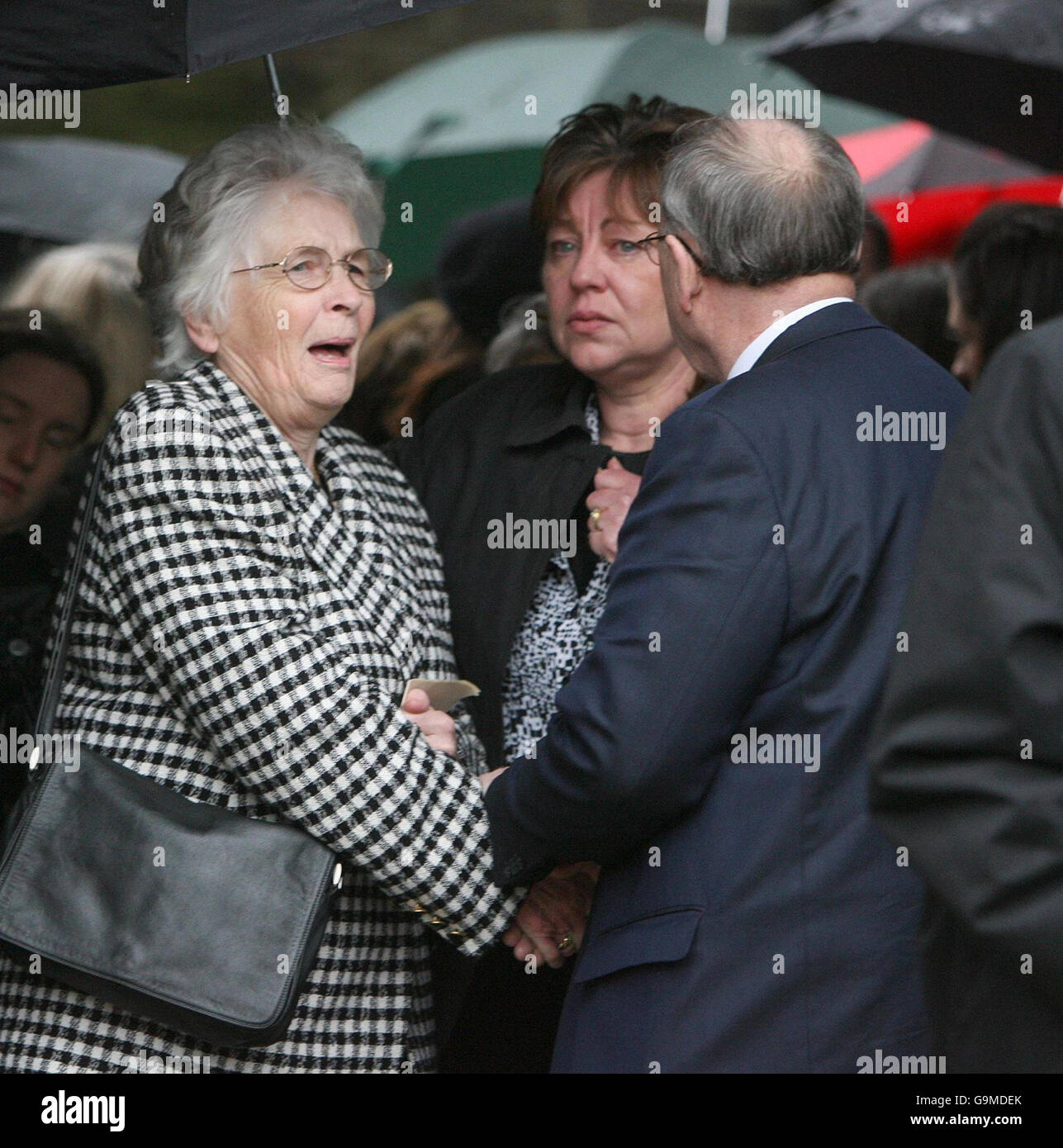 Joan Walker (check coat) wife of former Ulster Unionist MP Sir Cecil ...