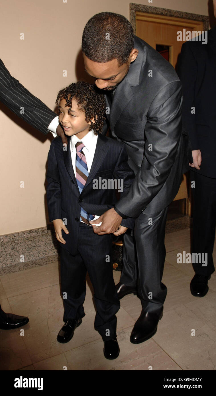Will Smith and his son Jaden Christopher Syre Smith arrive for a drinks ...