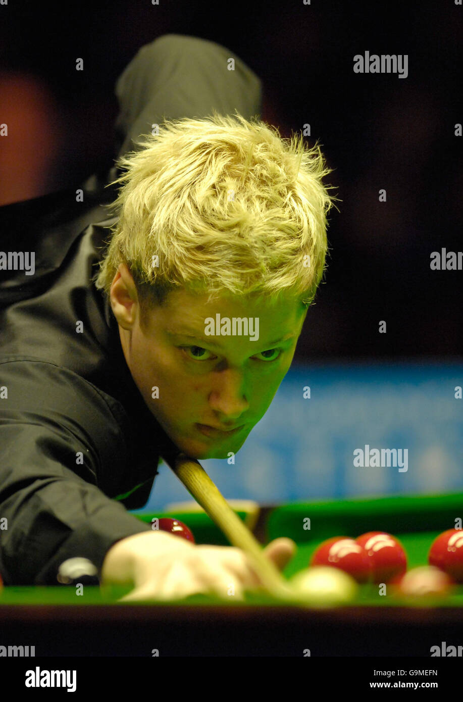 Australia's Neil Robertson in action against Wales' Mark Williams ...