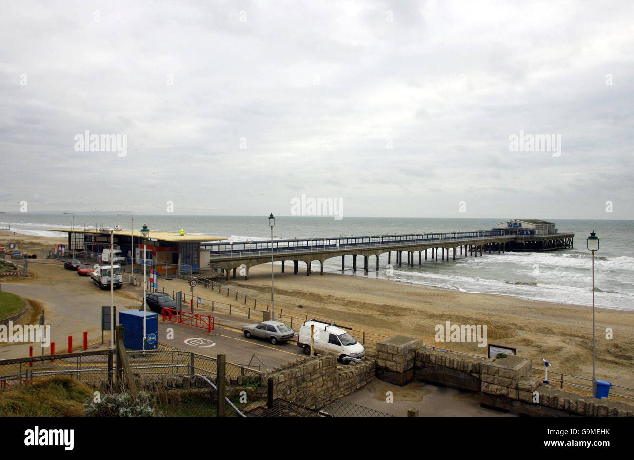 A general view of Boscombe Beach and pier near Bournemouth, Dorset ...