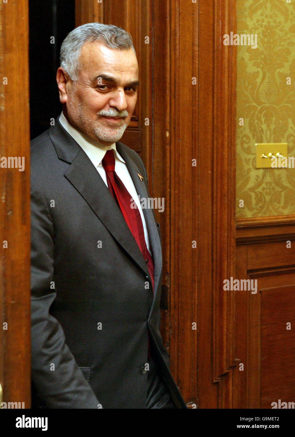 The Vice President of Iraq Dr Tariq al-Hashimi arrives for a meeting ...