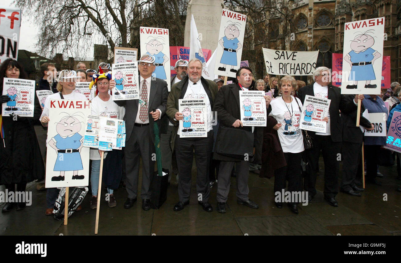 Hospital closures protest Stock Photo - Alamy