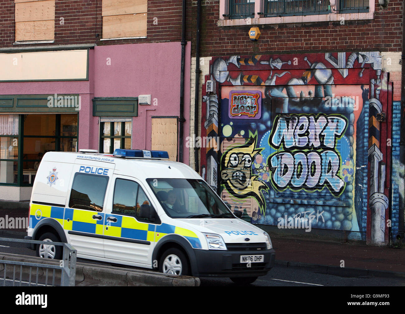 Police van graffiti hi-res stock photography and images - Alamy