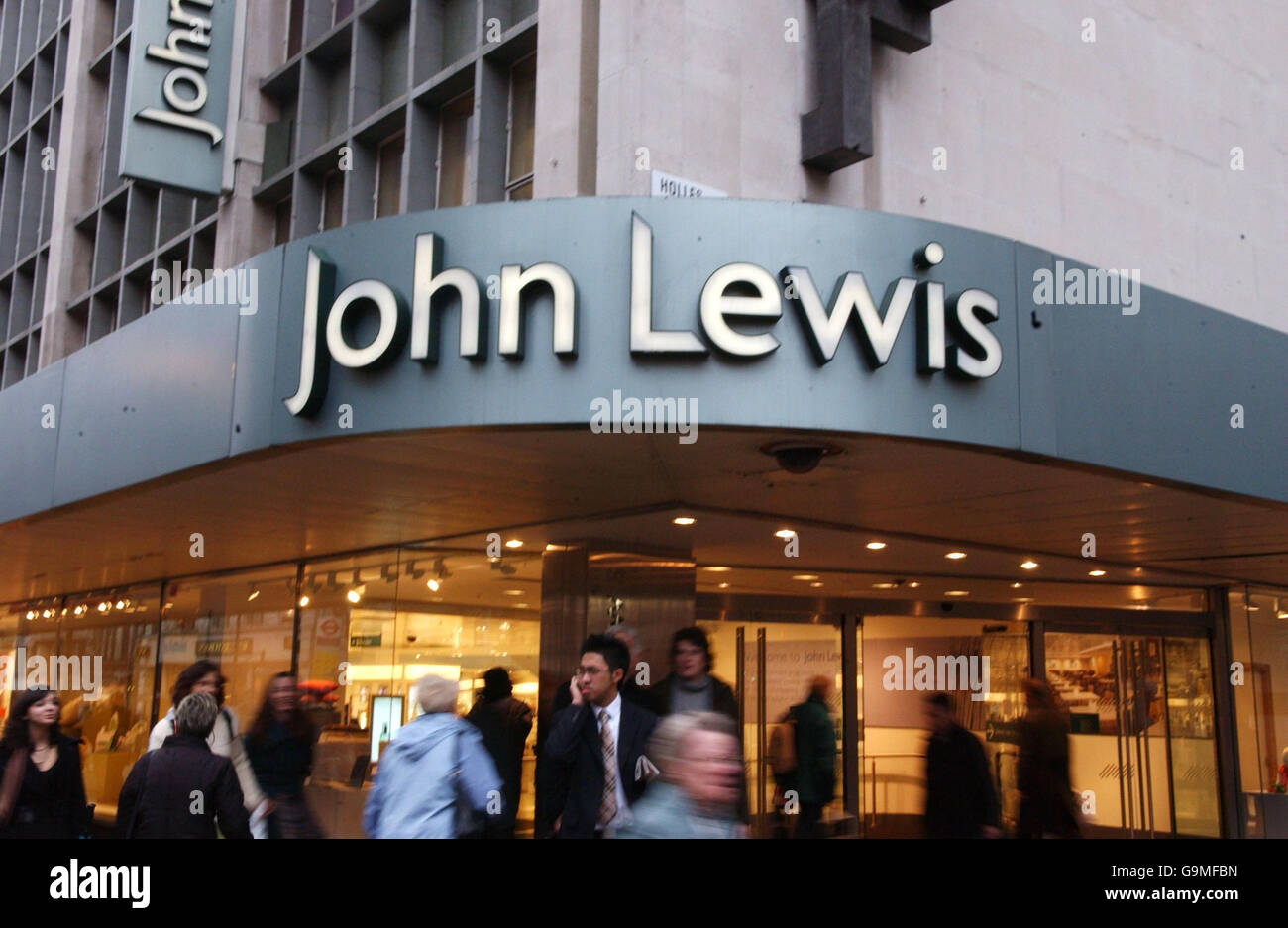 A general view of a 'John Lewis' store on Oxford Street in London Stock ...