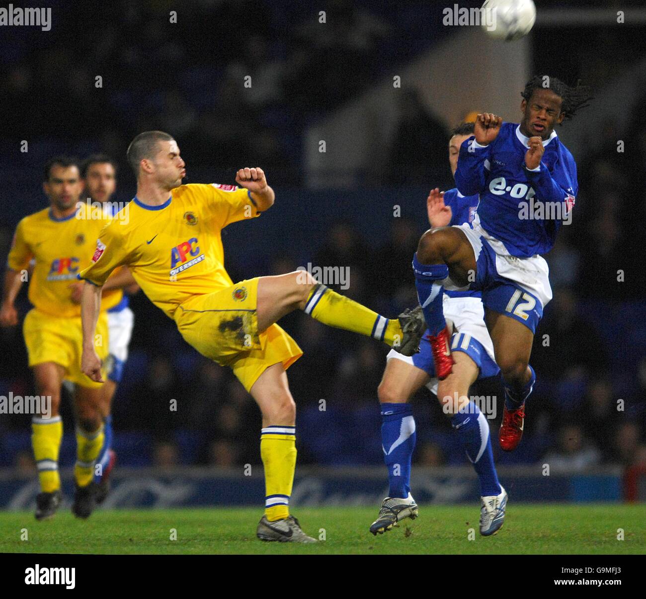 Ipswich Town's Jaime Peters and Chester City's James Hand battle for ...