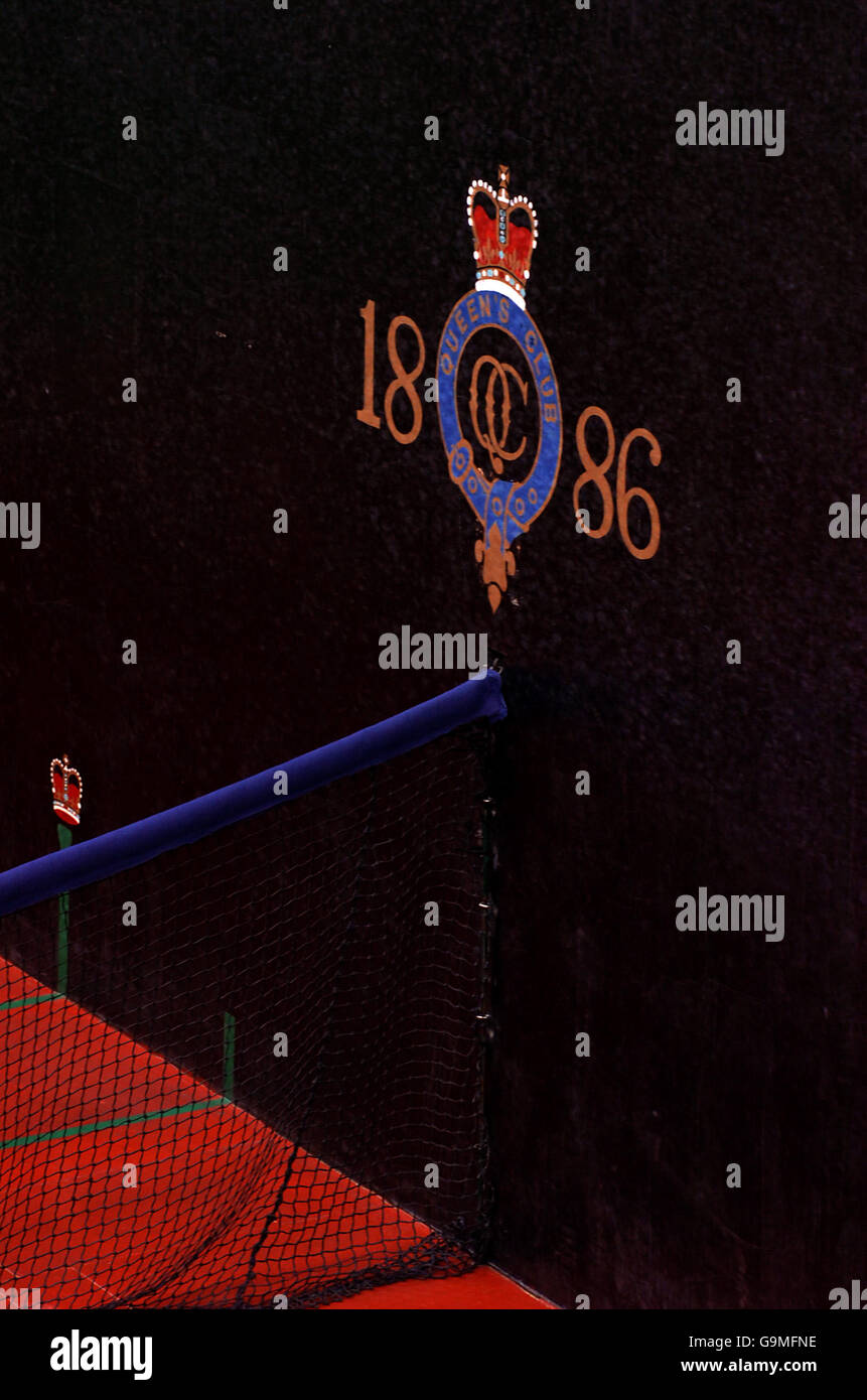 Rackets & Real Tennis - Queen's Club. Real Tennis at Queens Club Stock ...