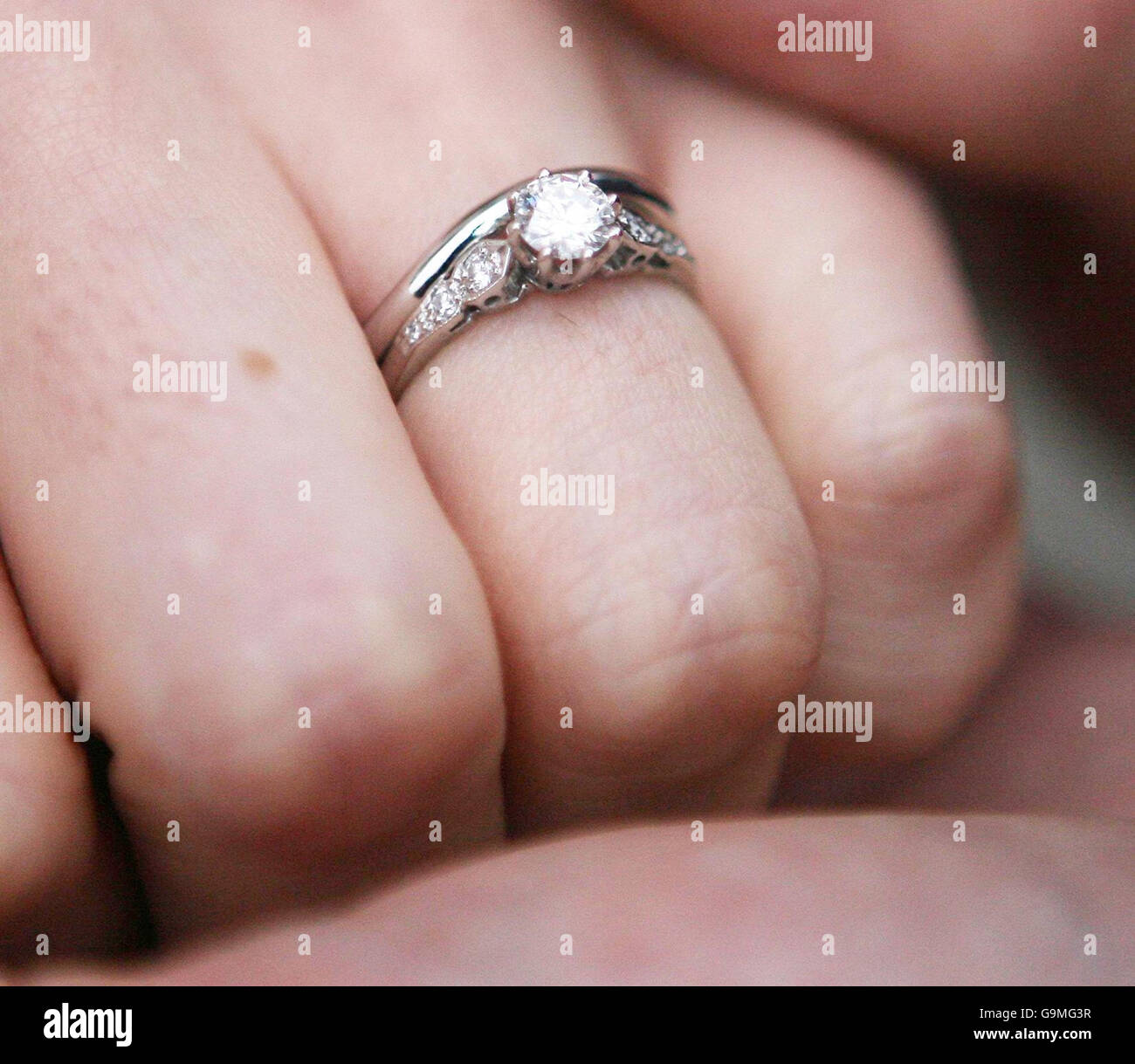 The wedding ring of Jessica Randall-Carrick as husband Joseph Randall ...