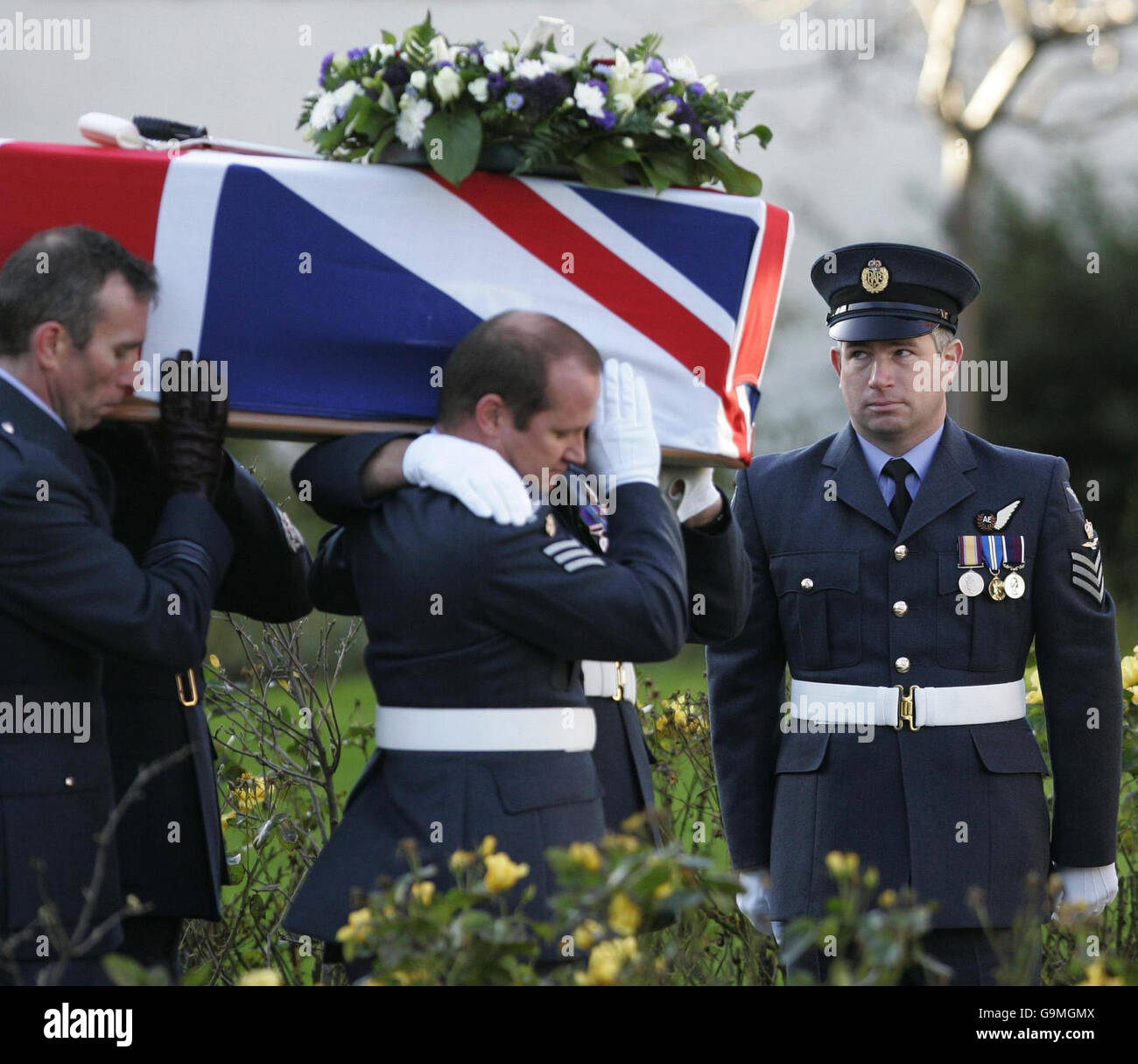 Nimrod crash funeral Stock Photo - Alamy