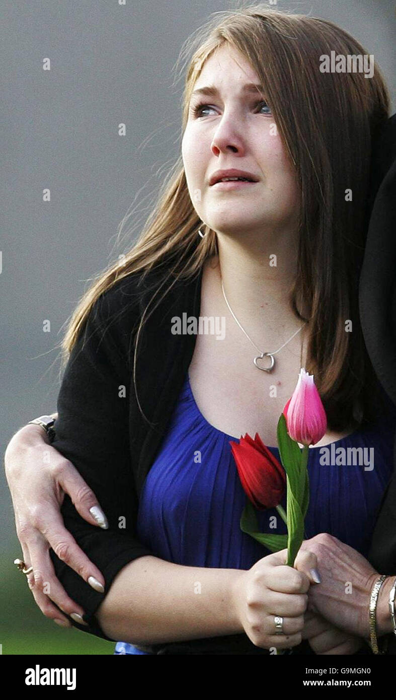 Pictured is the daughter (Angela) of RAF Nimrod crash victim Sgt Gary ...