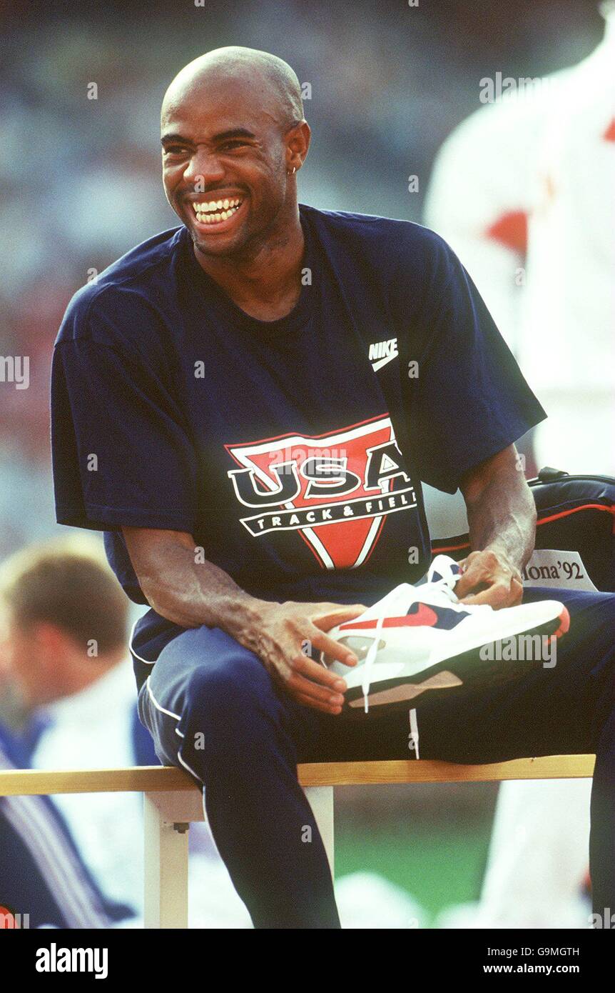 Athletics - Barcelona Olympics '92 - Long Jump - Mike Powell USA. Mike ...