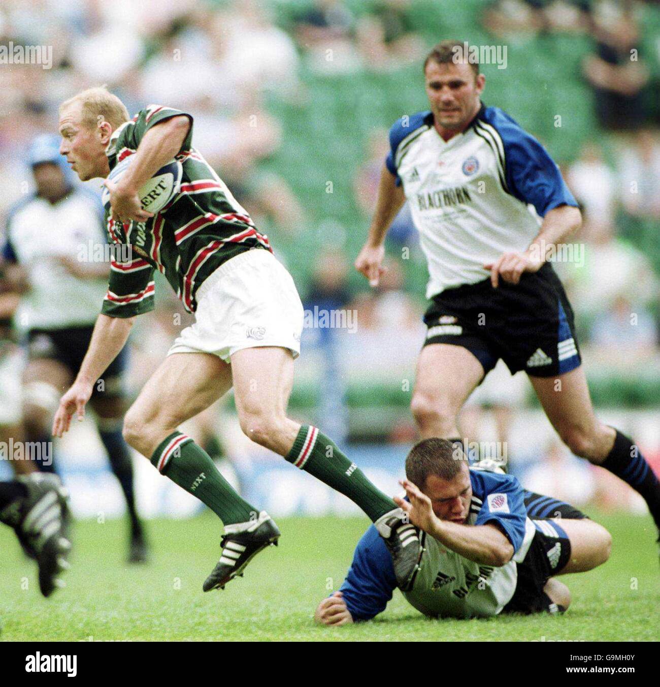 Leicester tigers winston stanley breaks free from the bath defence hi ...