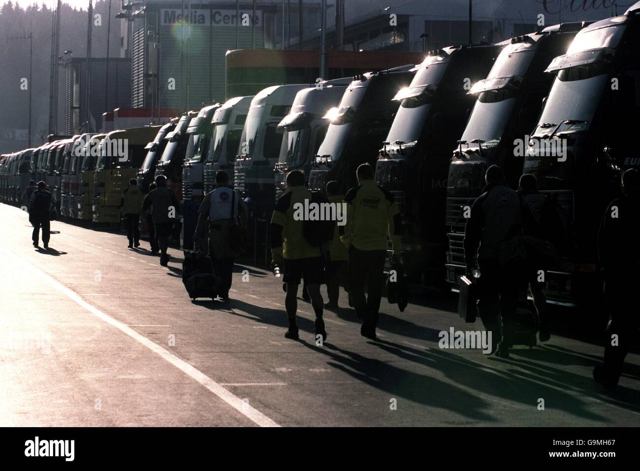 The day shift clocks on at the Austrian Grand Prix as the teams arrive ...