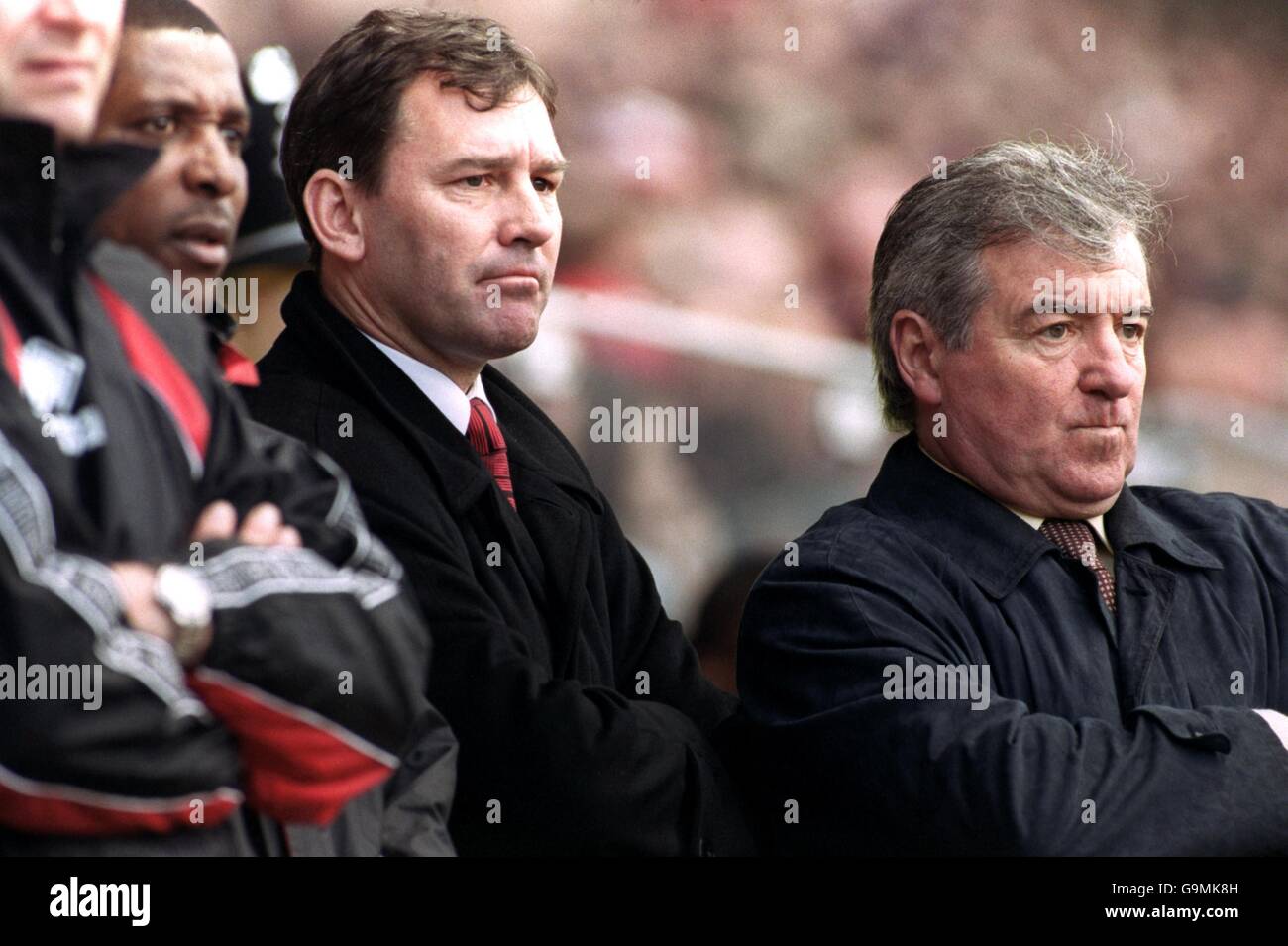(L-R) Middlesbrough Manager Bryan Robson and Head Coach Terry Venables ...