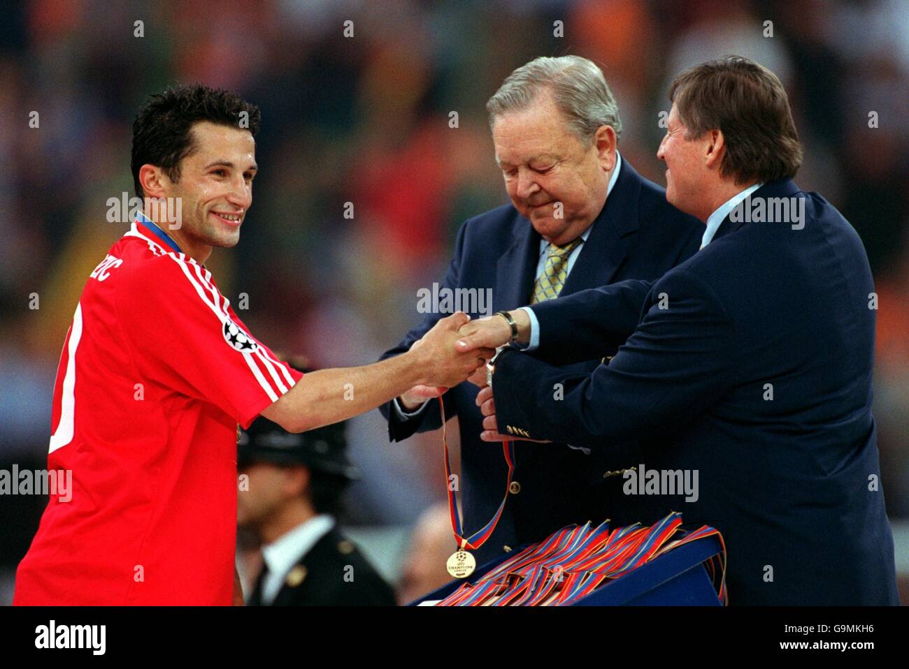 Uefa president lennart johansson gerhard aigner hi-res stock ...