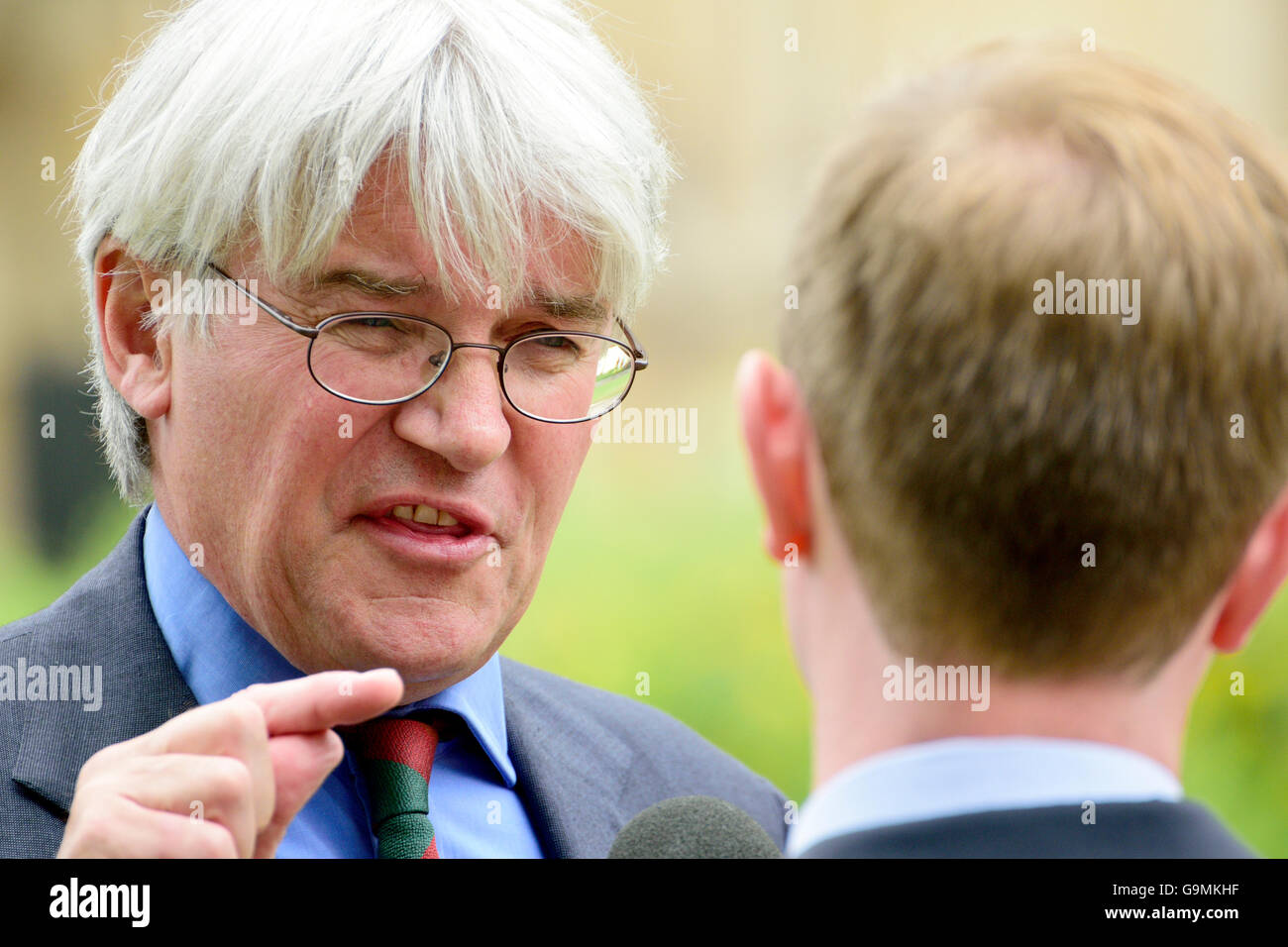 Andrew Mitchell MP (Conservative: Sutton Coldfield) giving an interview ...