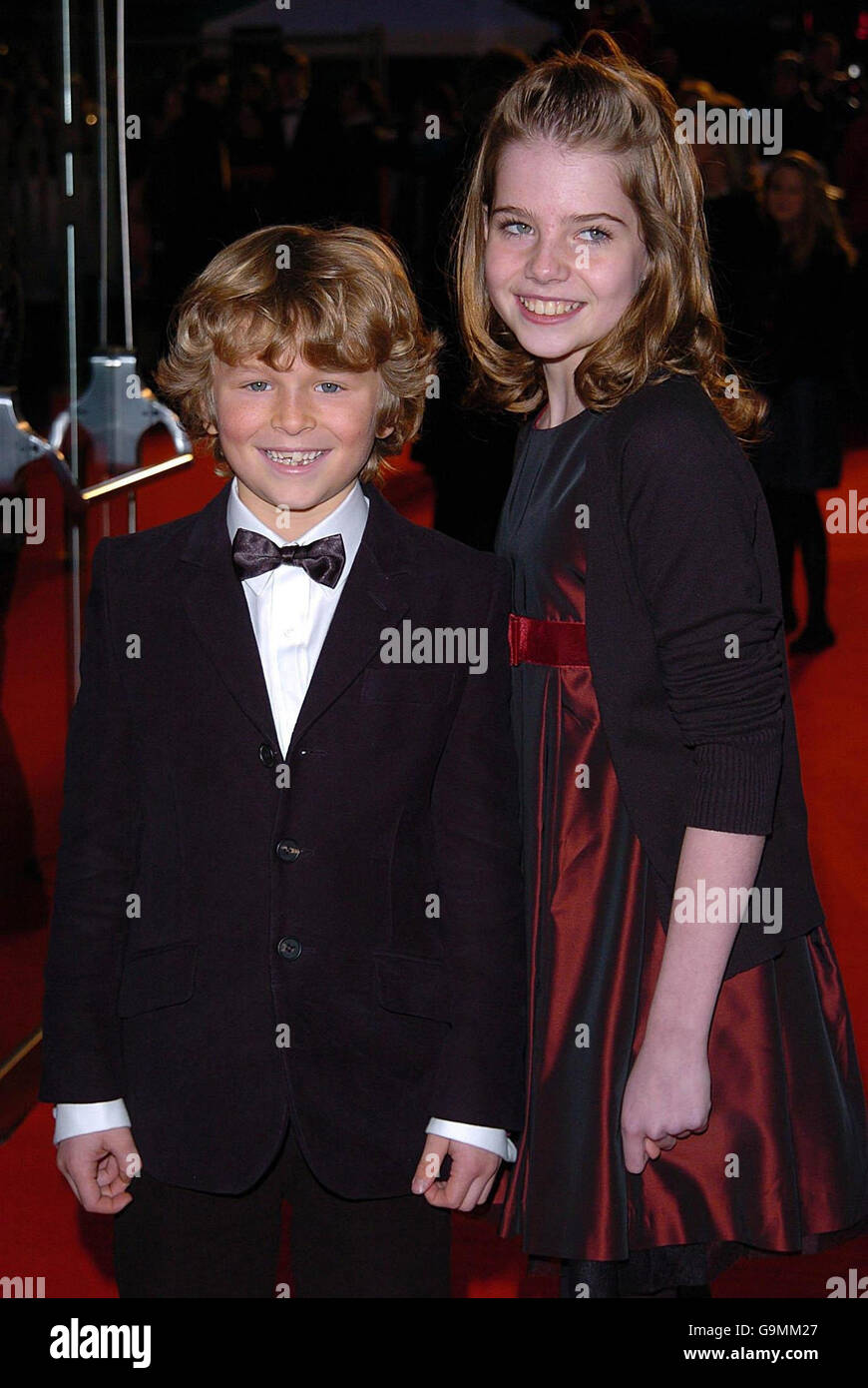 Young cast members Lucy Boynton and Oliver Jenkins attend the world ...