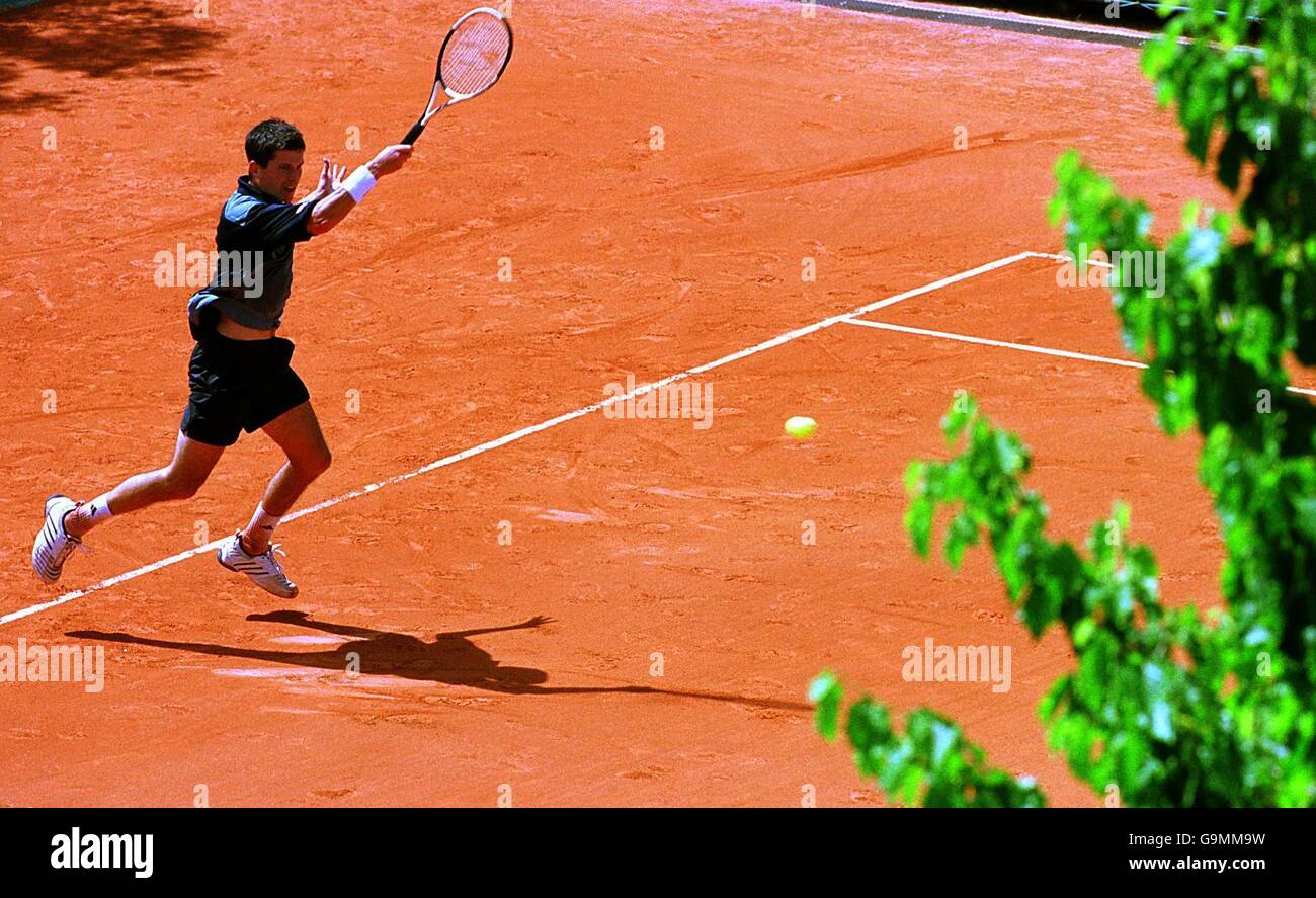 Tennis - French Open - First Round. Tim Henman in action during his ...