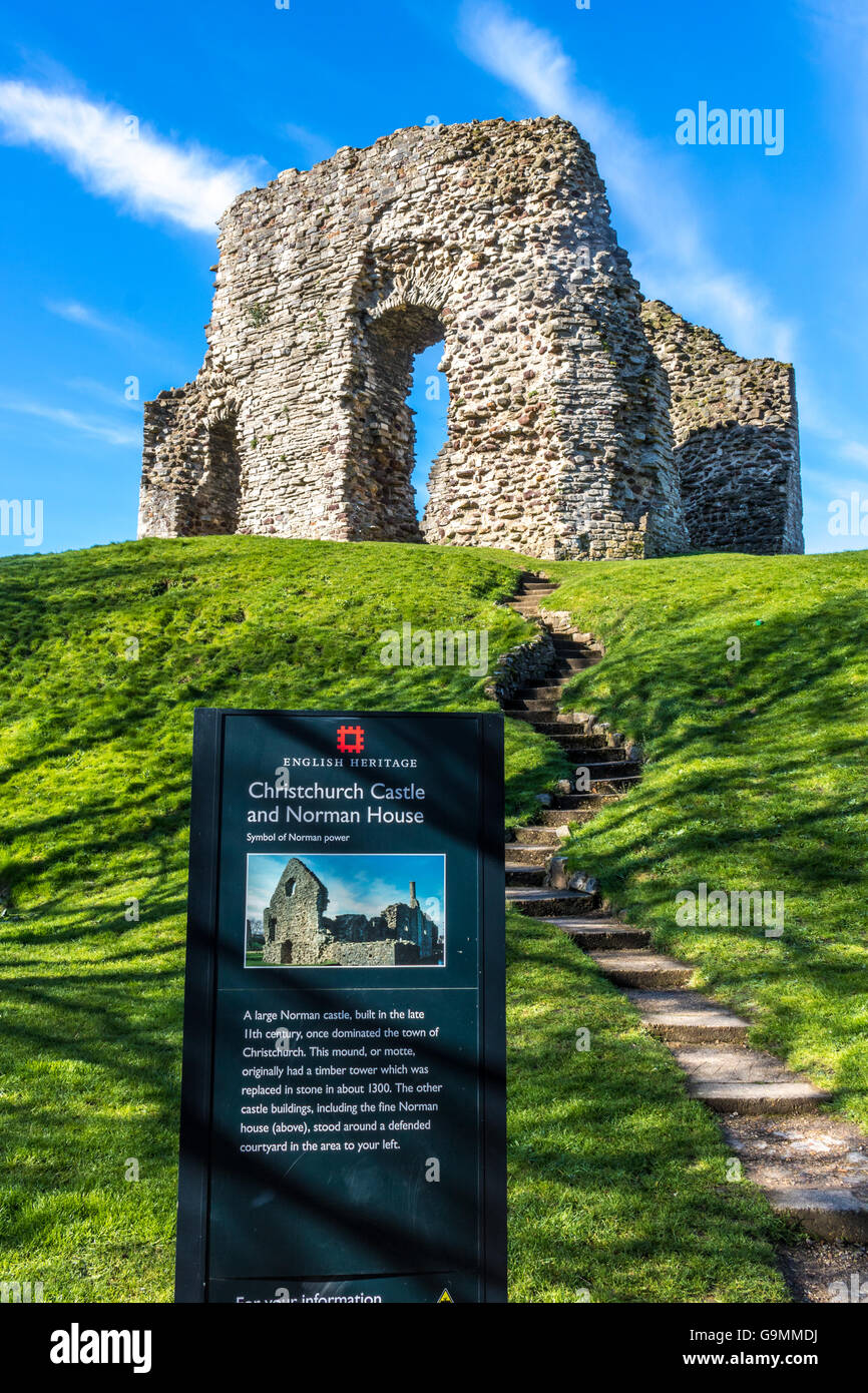 England Dorset Christchurch Ruins of the Norman castle Adrian Baker ...