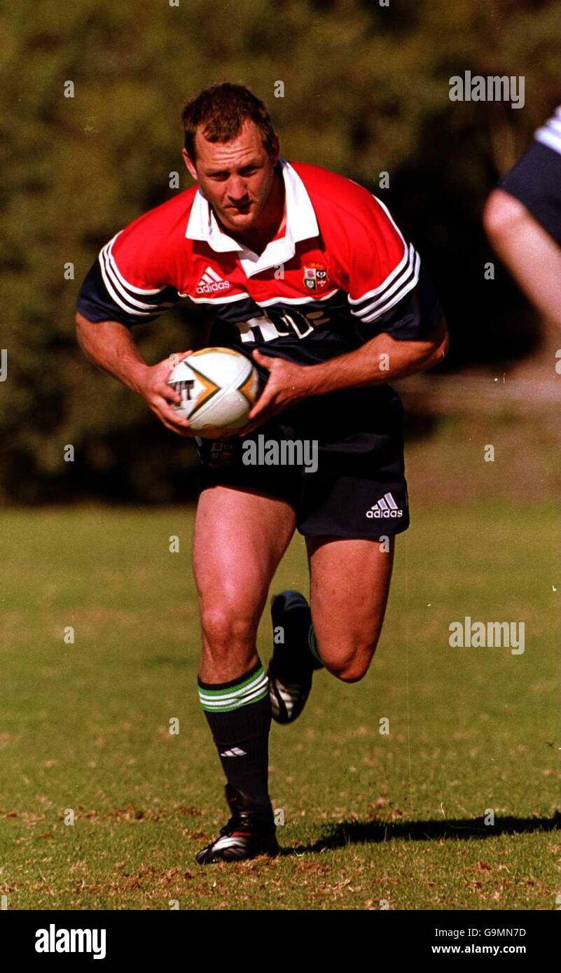 British Lions Richard Hill training at the Associates Rugby Club Stock ...
