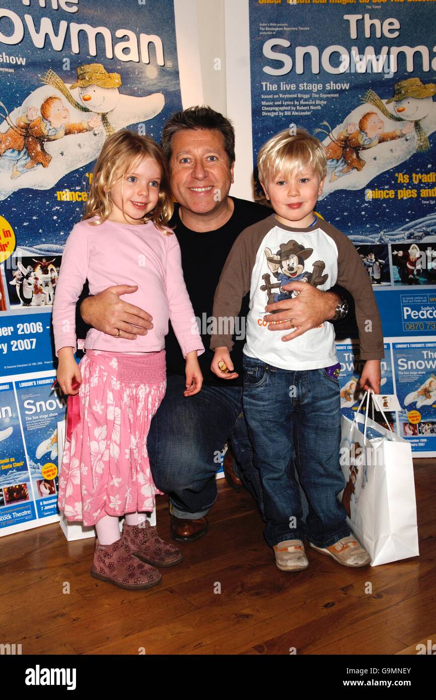 Dj neil fox children arrive vip press launch snowman hi-res stock ...