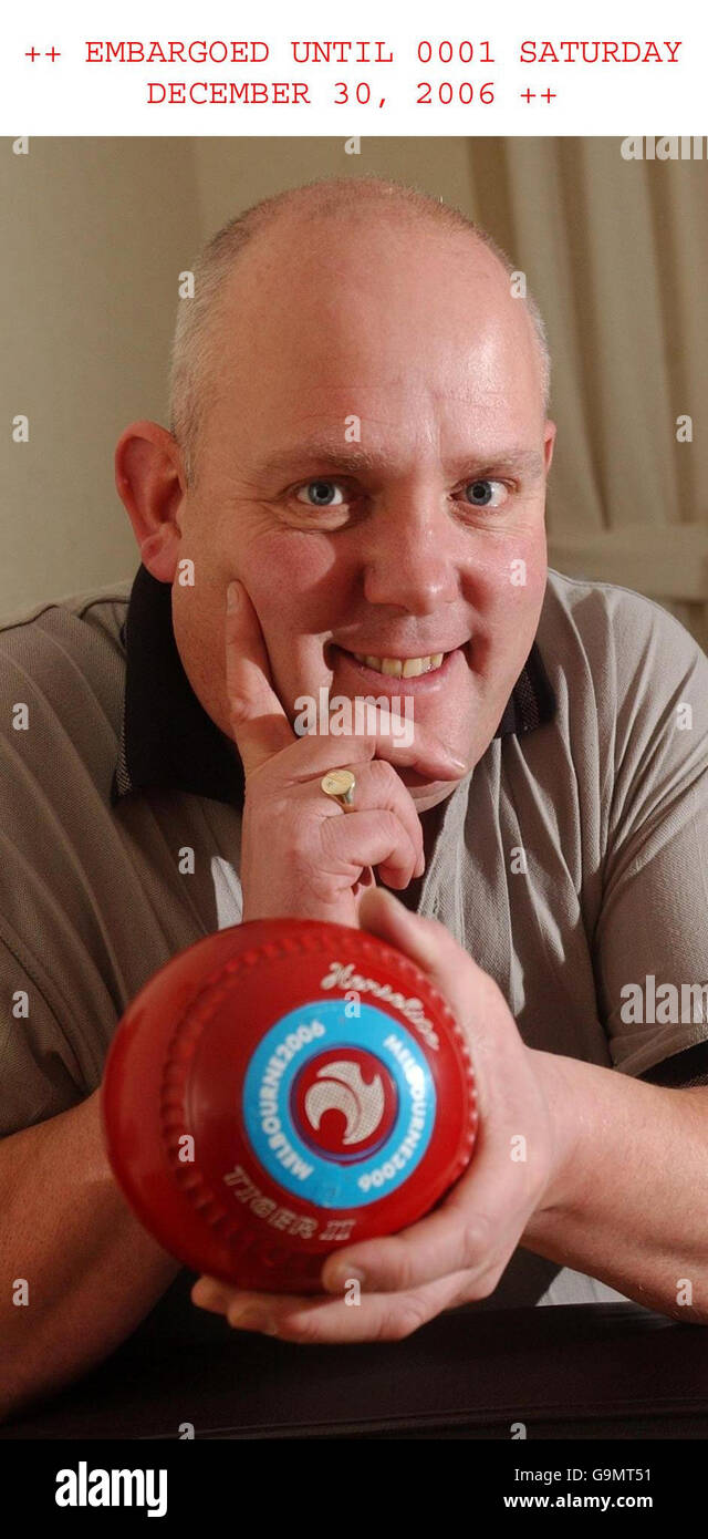 Scottish bowls star alex marshall relaxes home in tranent hi-res stock ...
