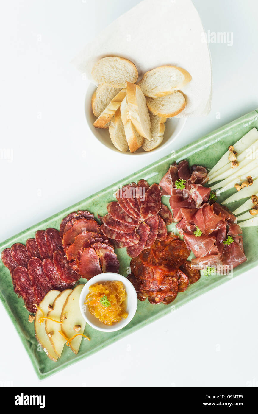 spanish serrano ham chorizo sausage smoked meats cheese tapas sharing ...