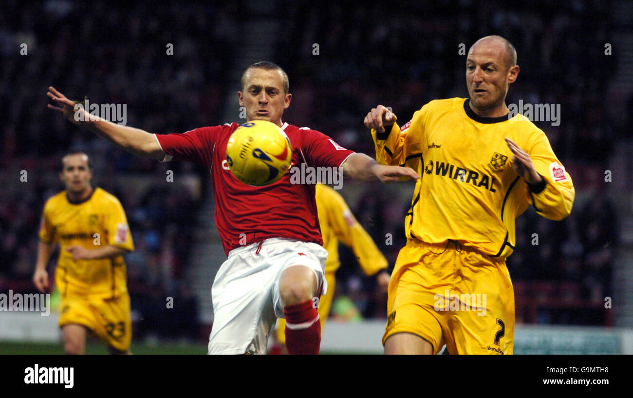 Nottingham Forest's Sammy Clingan and Tranmere Rovers' John Mullin in ...