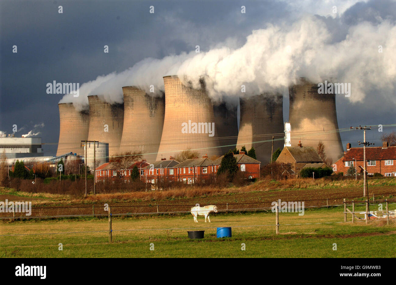 Eggborough Power Station, a coal fired plant near Selby generates power ...