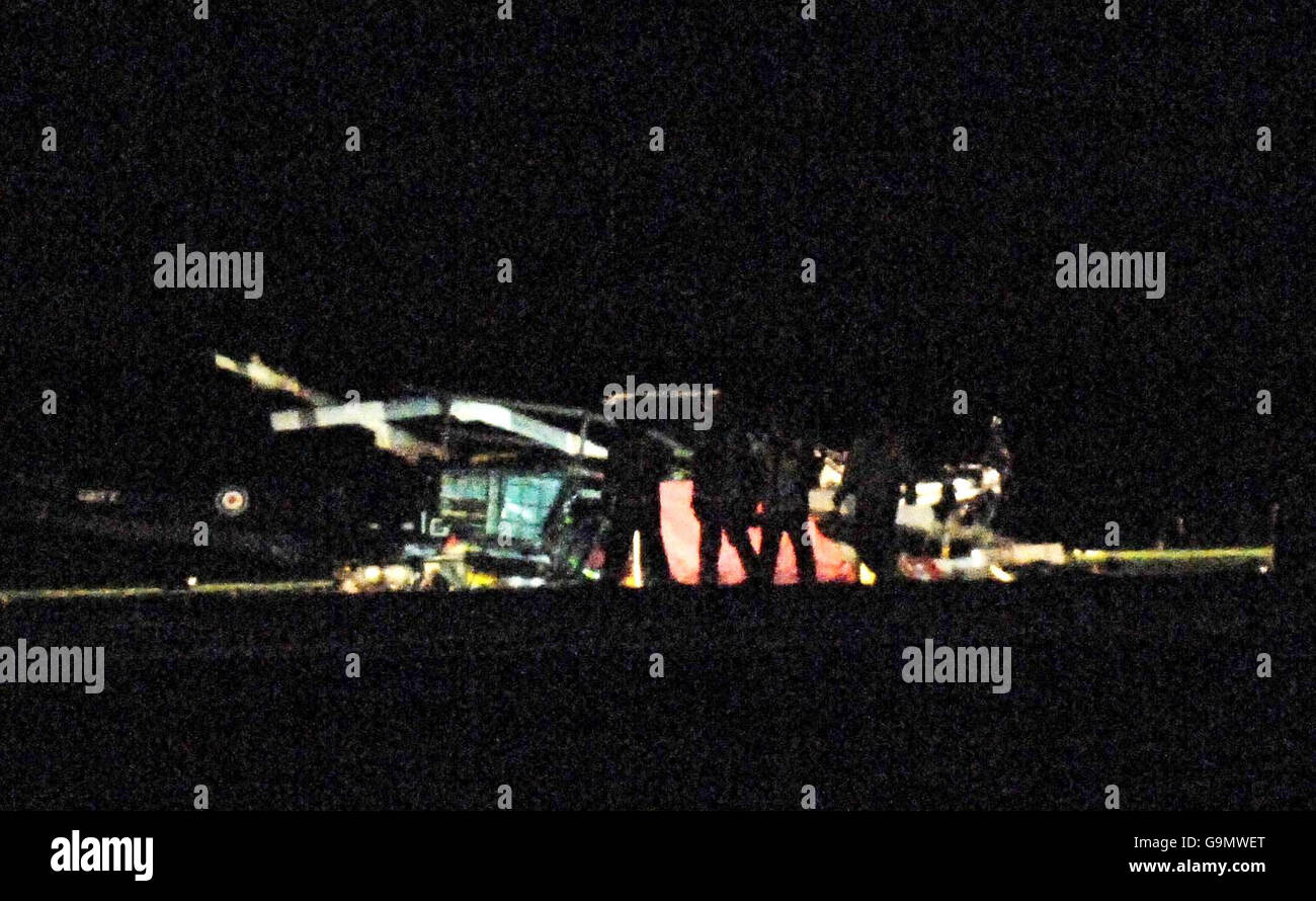 RAF helicopter crash Stock Photo - Alamy