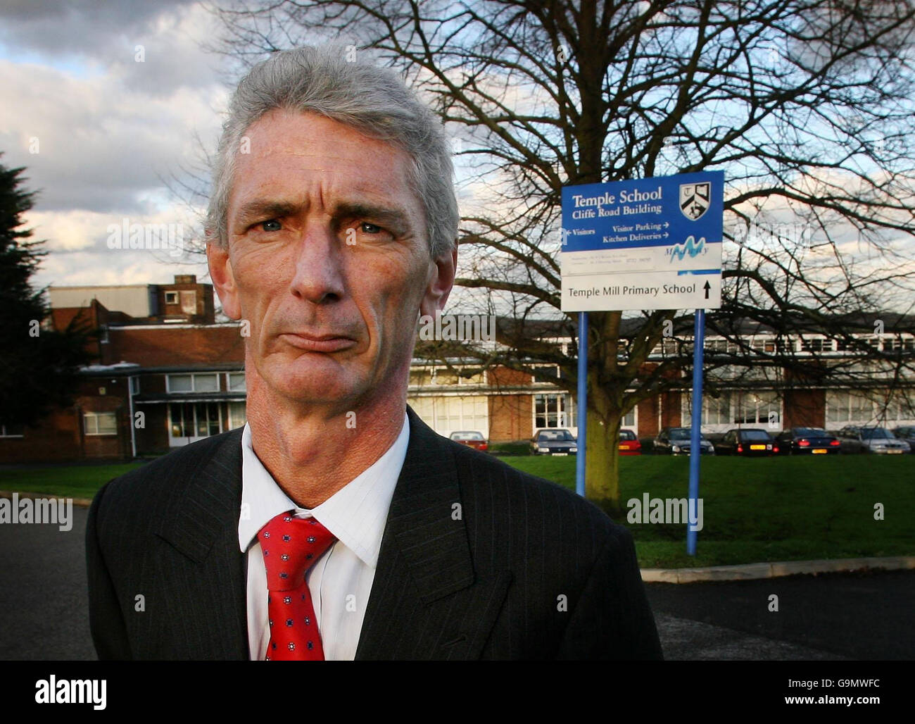 Neil McAree, headteacher of Temple School outside his school in ...