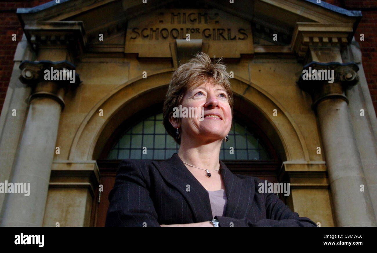 Acting headteacher glynis howland outside chelmsford county high school hi-res stock photography ...