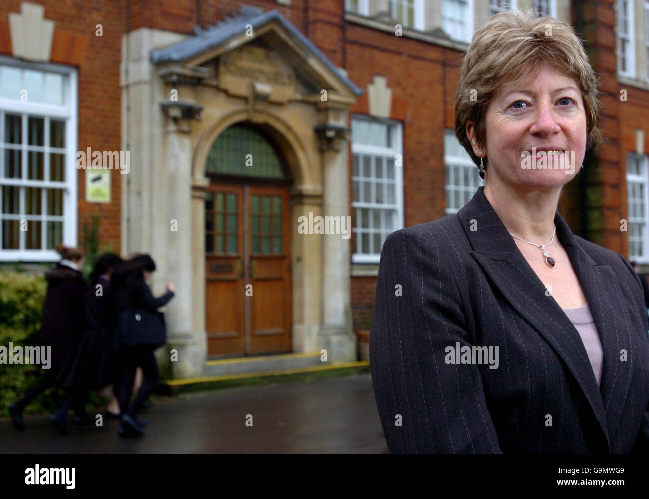 Acting headteacher glynis howland outside chelmsford county high school hi-res stock photography ...