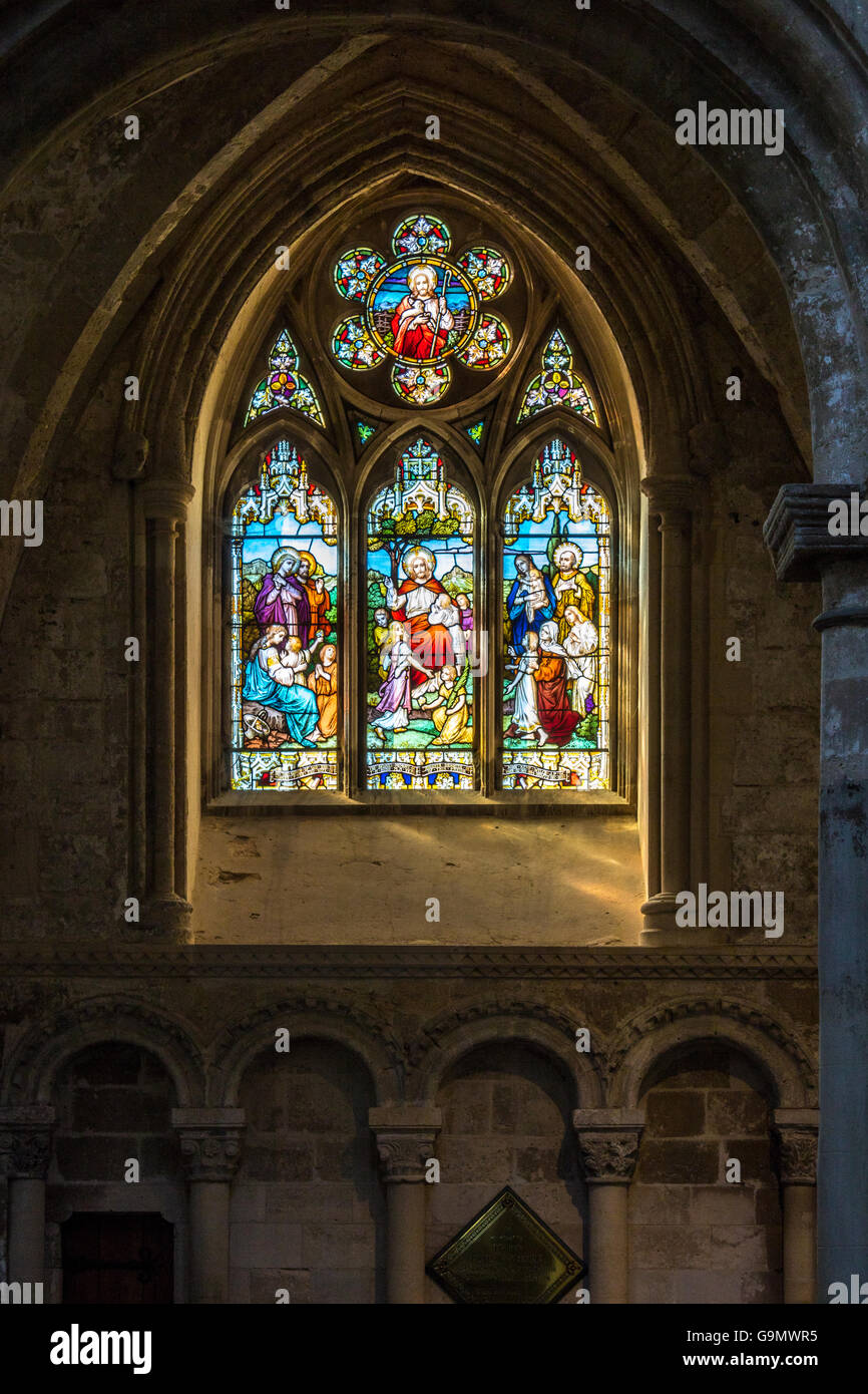 England Dorset Christchurch The priory interior Adrian Baker Stock ...
