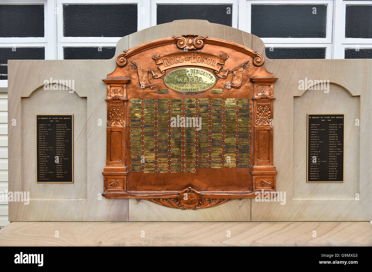 warra memorial hall on the warrego highway in queensland, australia ...