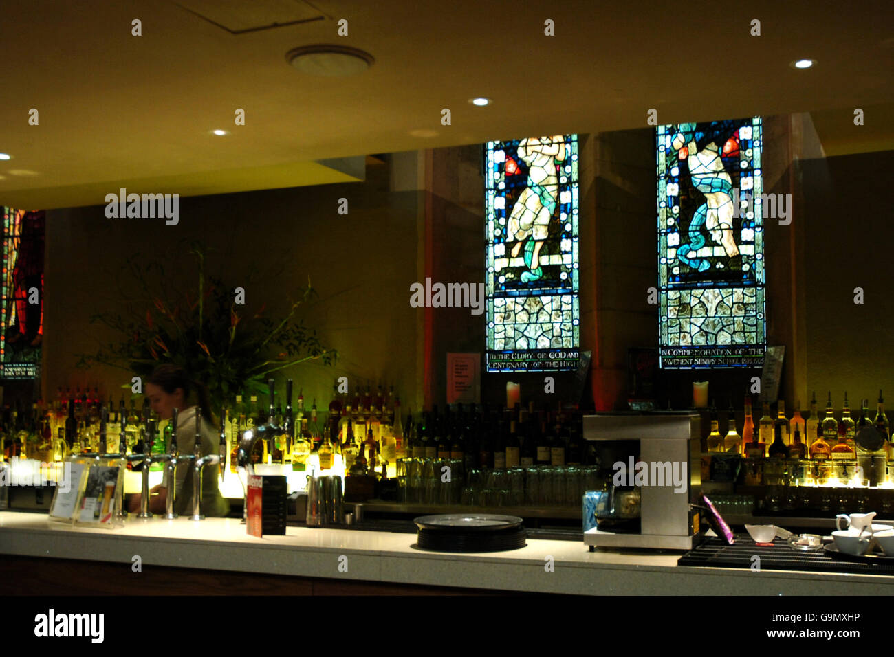 A former church which has been converted into the Pitcher and Piano pub ...